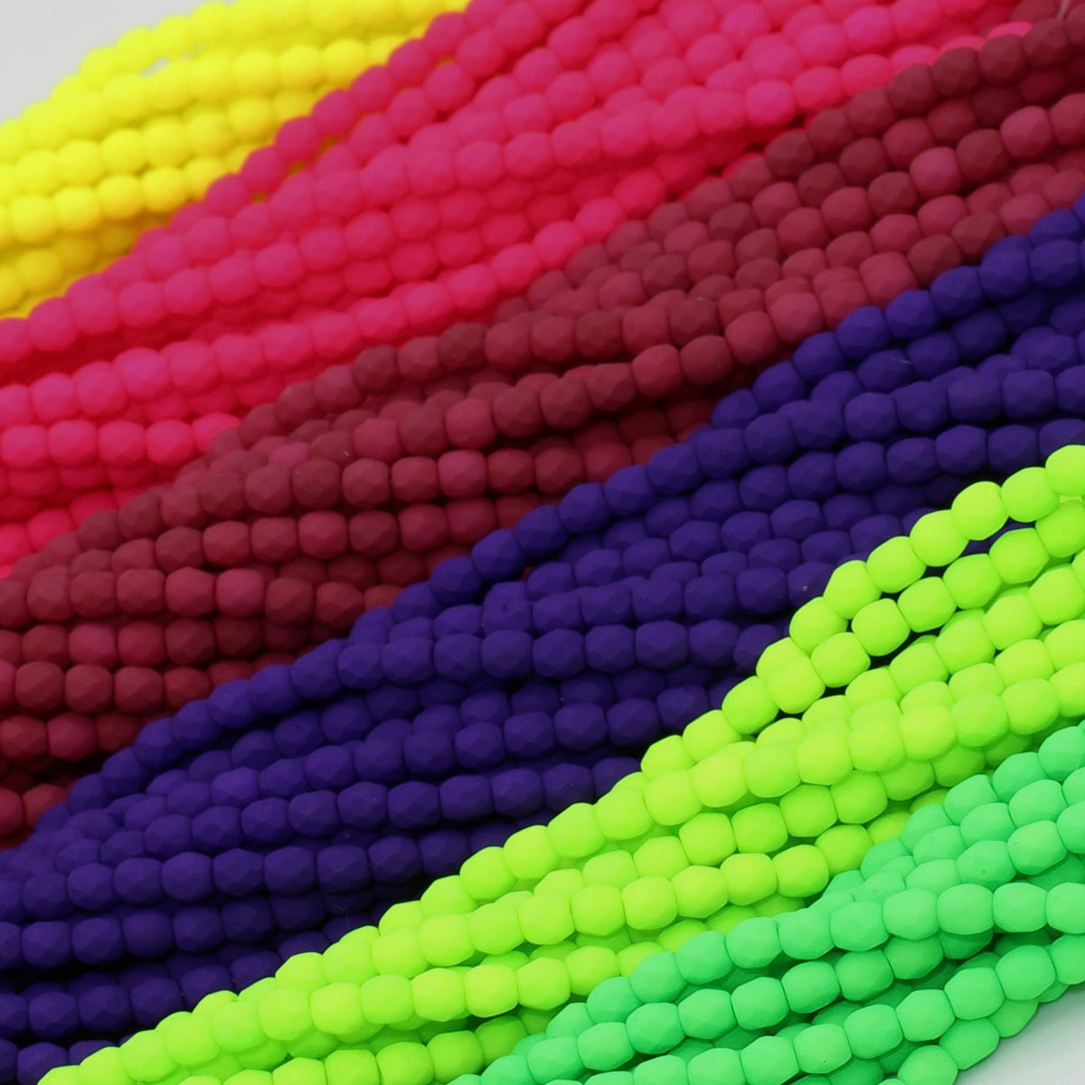3mm Fire Polished Neon – Out West Beads