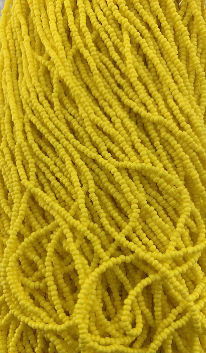Opaque Lemon Yellow Charlotte Cut Seed Beads- 13c - 37027 – Out West Beads