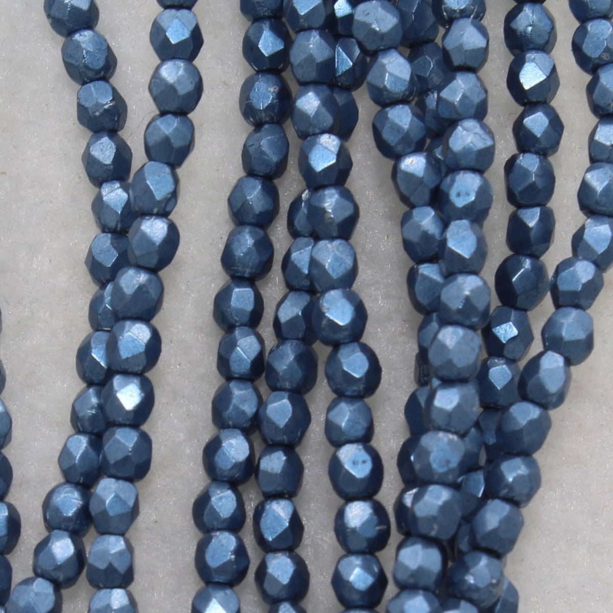 Metallic Bluestone - 3mm Fire Polished Beads – Out West Beads