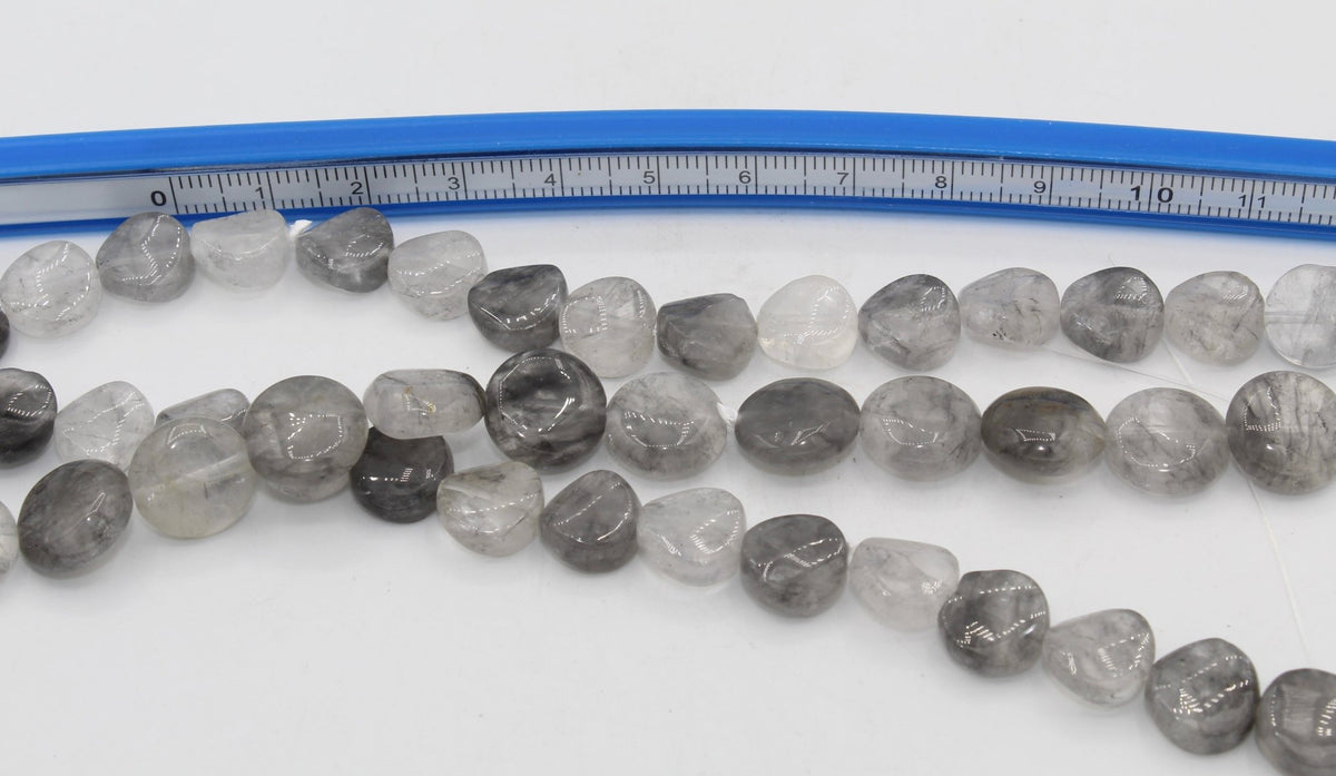 Cloudy Quartz Coin Beads - 8mm, 10mm – Out West Beads